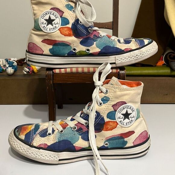 Converse | Shoes | Converseall Star Wild Mango Paint Splatter Hi ...